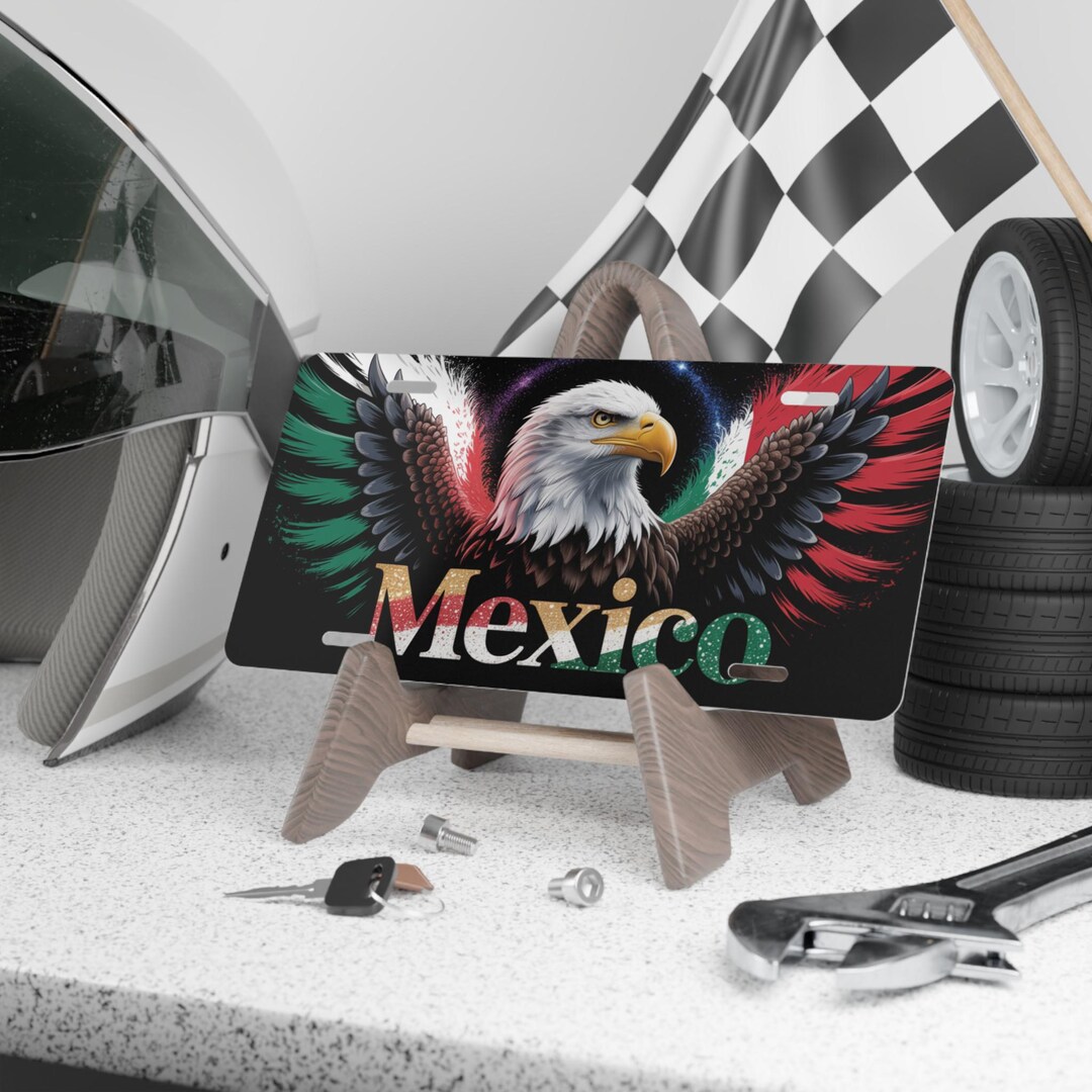 Mexican Flag License Plate, Perfect Gift for Dad, Patriotic Car Decor ...