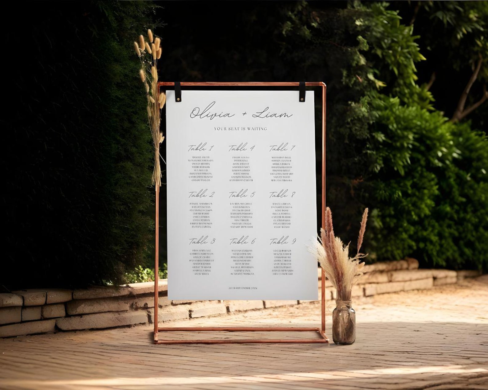 Wedding & Event Seating Chart Template – Customizable Digital Download ...