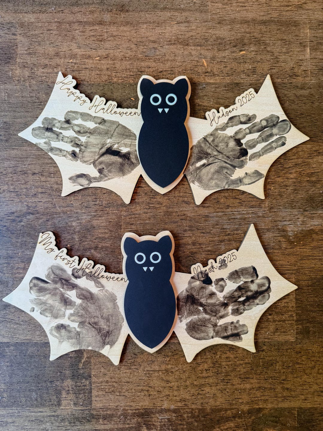 Halloween Bat Handprint Keepsake: DIY Kids Craft, Spooky Decor - Etsy
