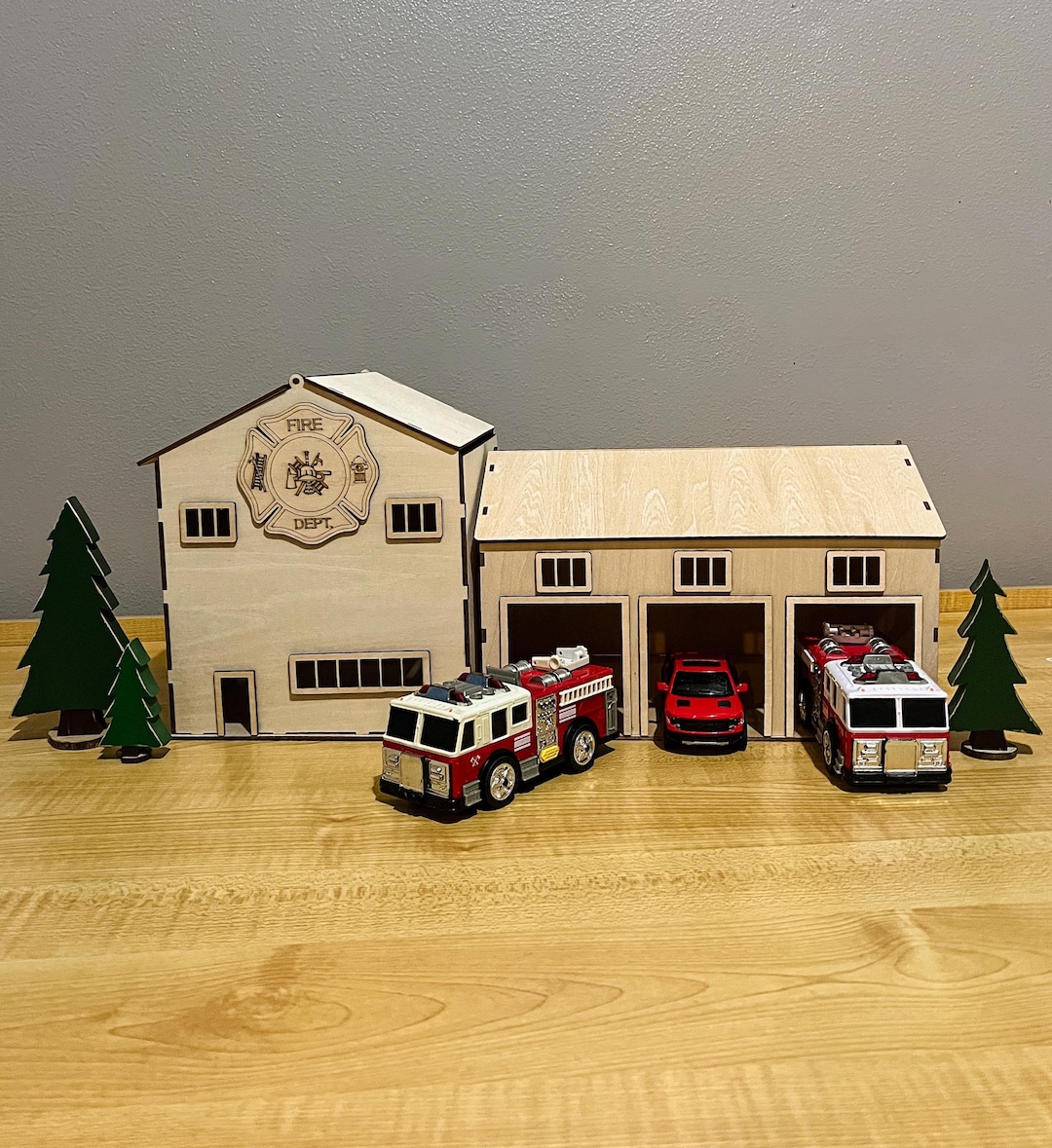 DIY Fire Station Kit: 3-car Garage, Kids Craft Project - Etsy