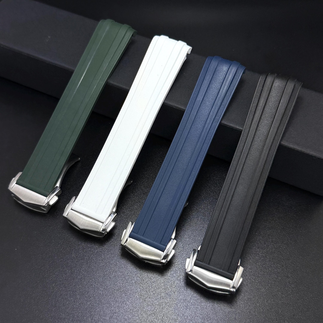 Premium Omega Seamaster 300 Rubber Watch Strap With Stainless Steel ...