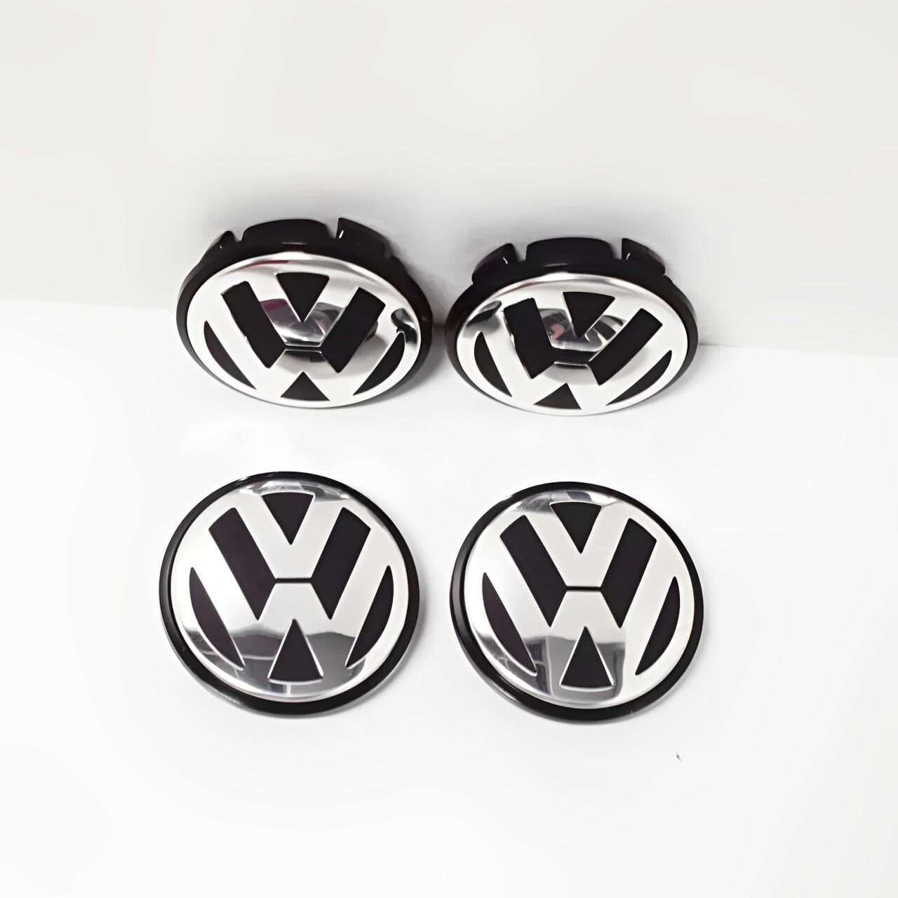 Set of 4 Volkswagen Blue and Chrome Wheel Centre Cap 65mm - Etsy