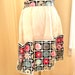 Vintage 50s-60s White Organdy Apron With Grey and Pink Floral Chintz ...