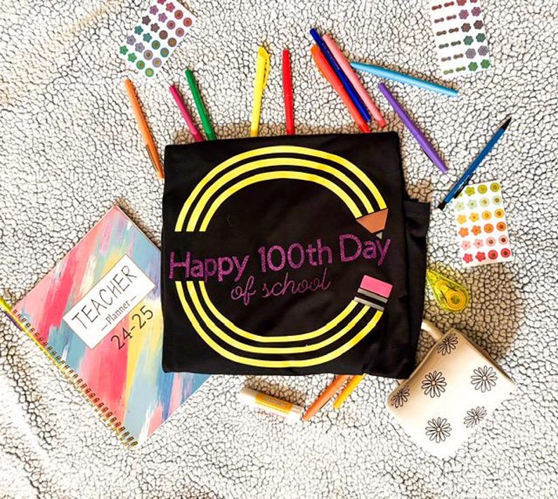 100th Day of School Pencil - Etsy
