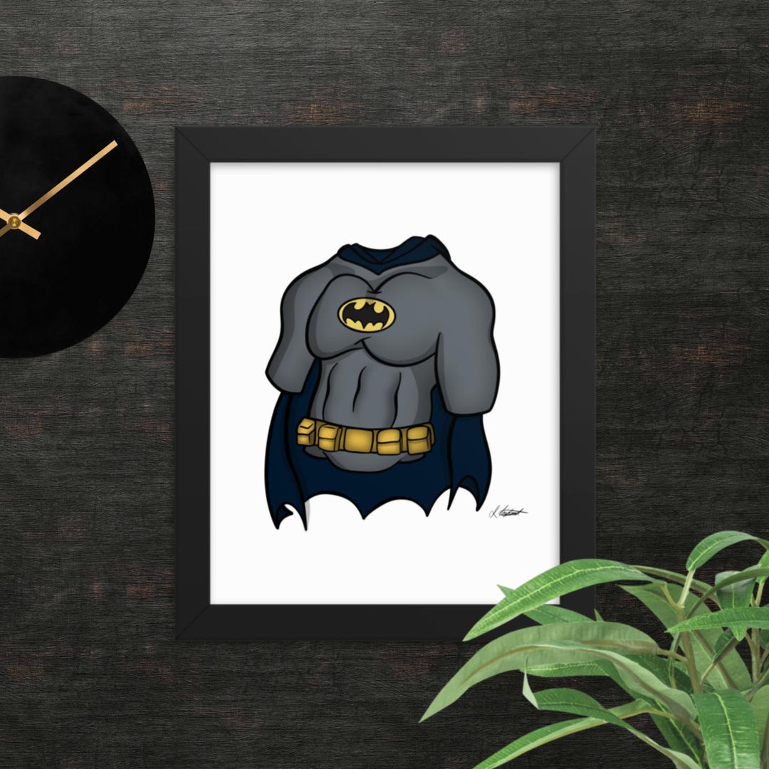 The Batman Torso Framed Poster - Etsy