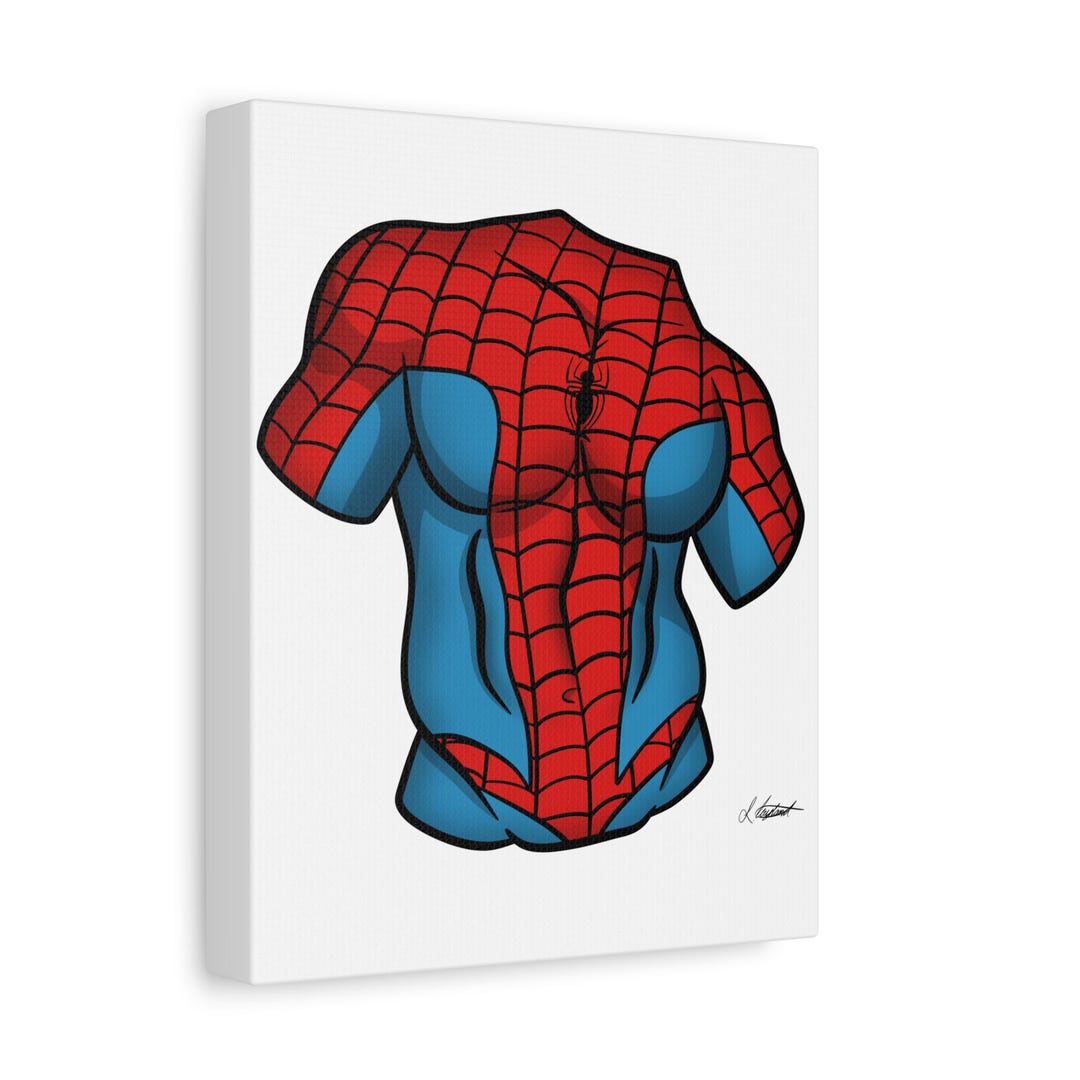 Canvas Print, the Spiderman Torso, Wall Art Decor, Marvel Comics Gift ...
