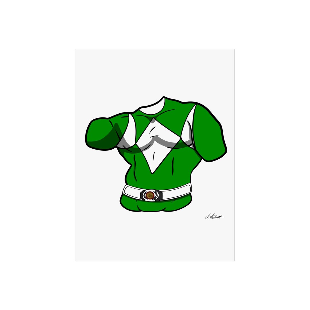 The green Power Ranger Torso Poster - Etsy