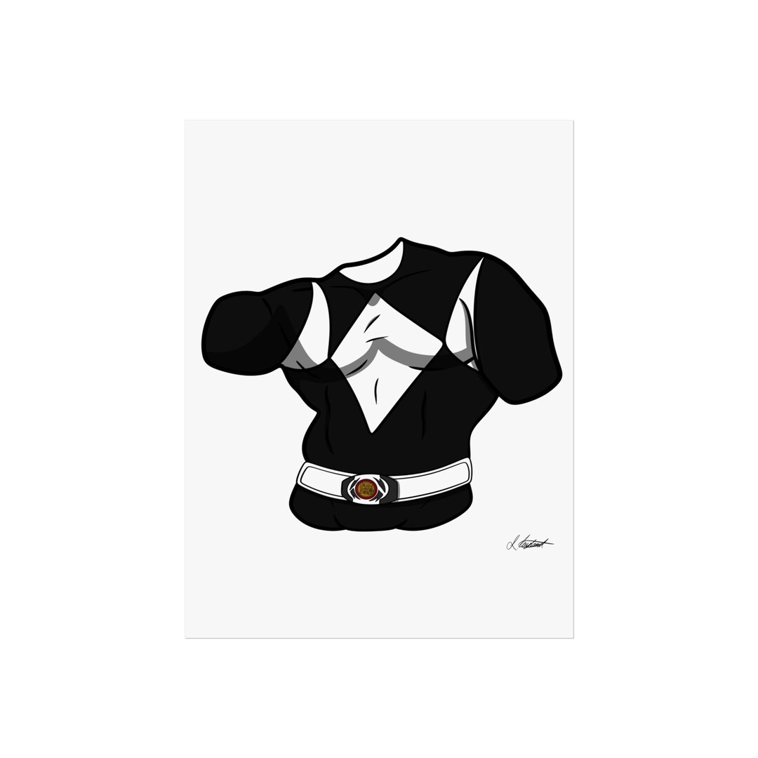 The black Power Ranger Torso Poster - Etsy