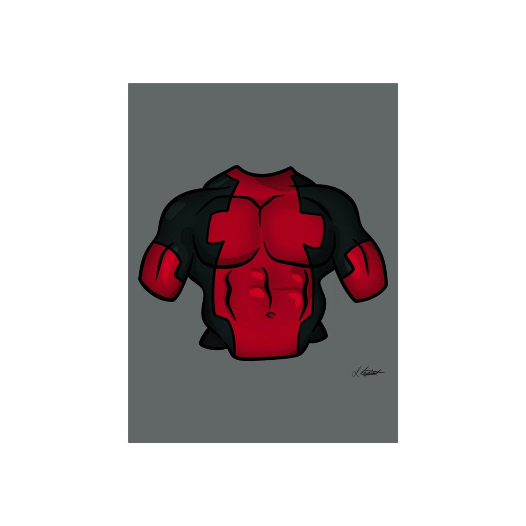 The deadpool Torso Poster - Etsy