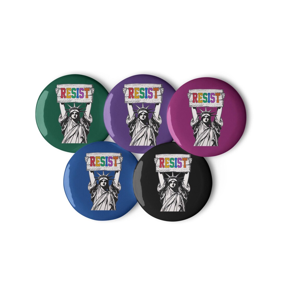 Liberty Resists, Pin Set: Protest Pins, Glossy Finish - Etsy