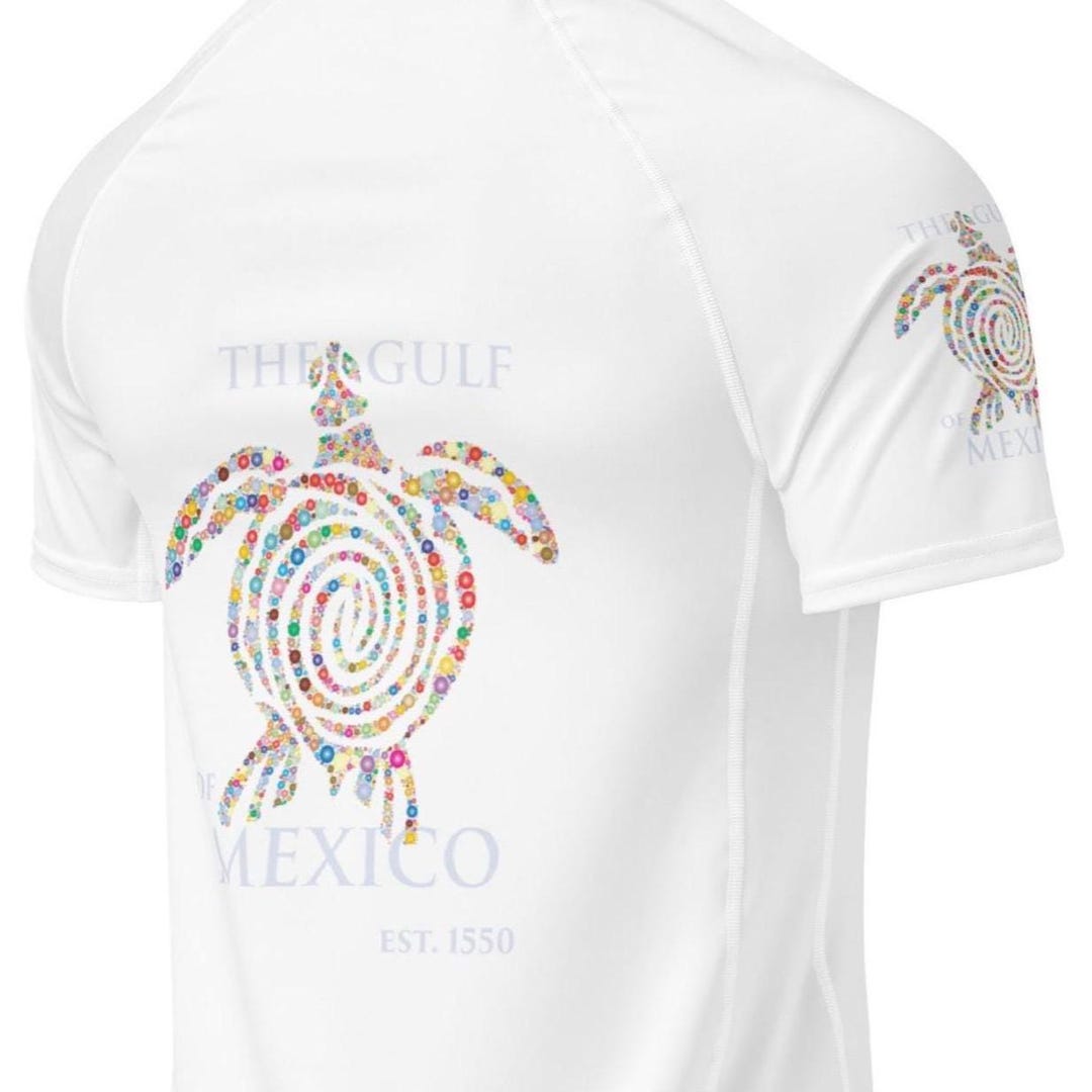 Gulf of Mexico Rash Guard, Men's Rash Guard, Est 1550 Sea Turtle Light ...