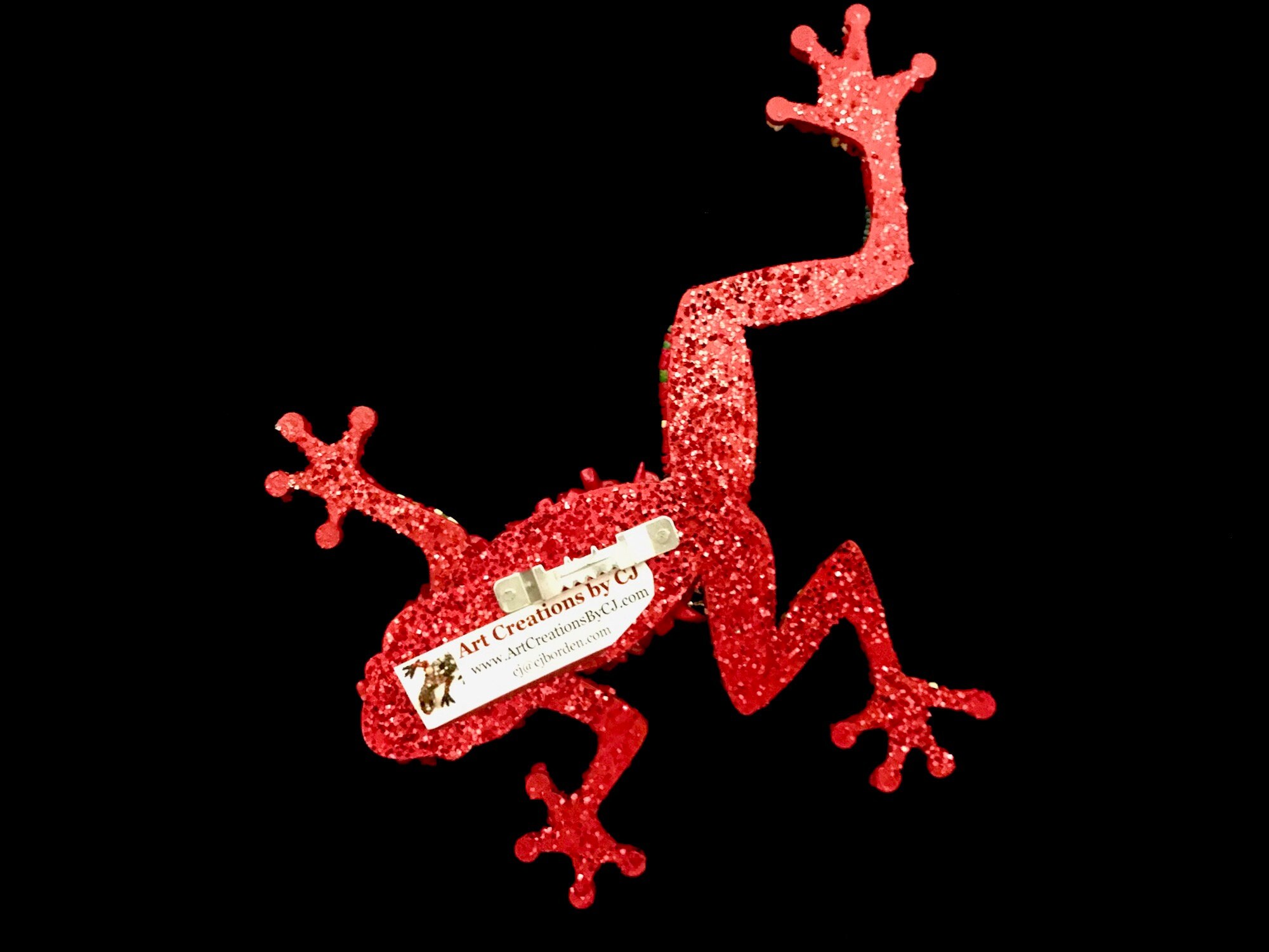 Frog Wall Art Decor Upcycled Vintage Jewelry Art Jewelry Collage Art Frog Lover T Frog