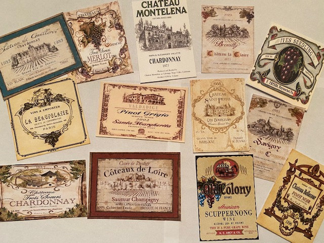 Wine Labels~vintage Style Wine Labels/die Cuts/gift Tags/decoupage ...