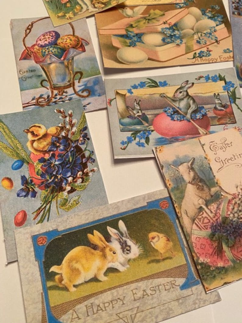 Vintage Early Victorian Easter-cards/die Cuts/gift Tags 44 - Etsy