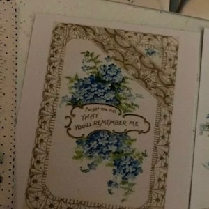 Vintage Style Die Cuts/gift Tags-forget Me Not Floral~so Pretty-card ...