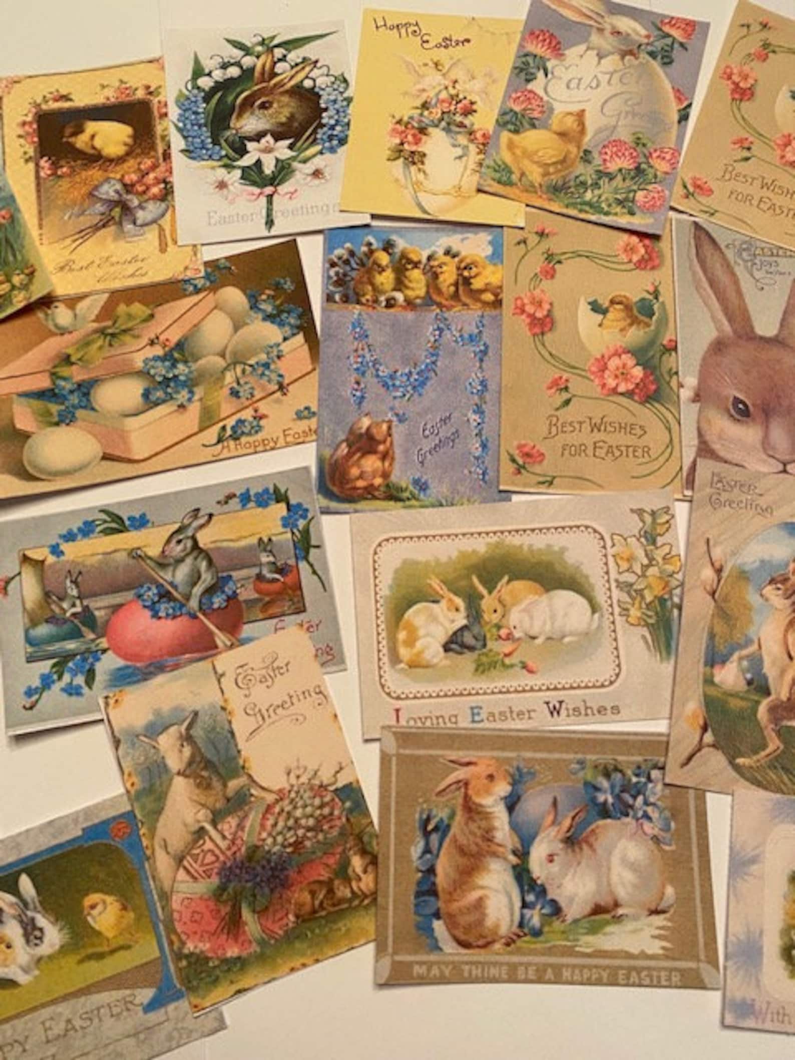 Vintage Early Victorian Easter-cards/die Cuts/gift Tags 22 - Etsy