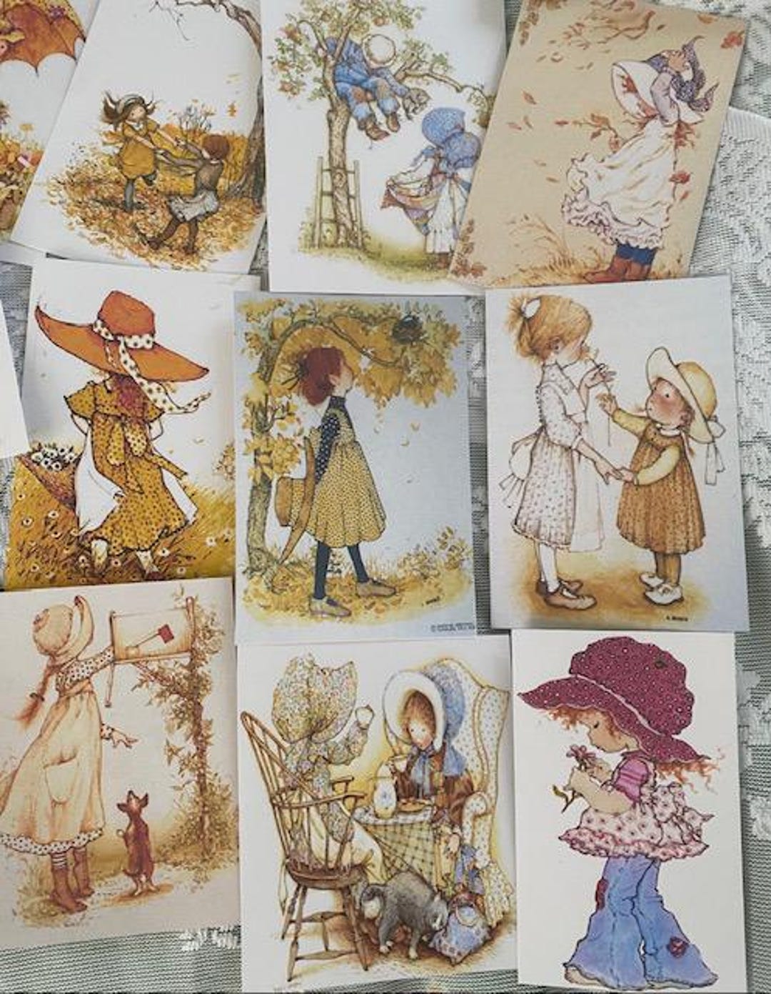 Holly Hobby Sarah Kay Die Cuts-vintage Images-23 Pieced-gift Tags-cute ...
