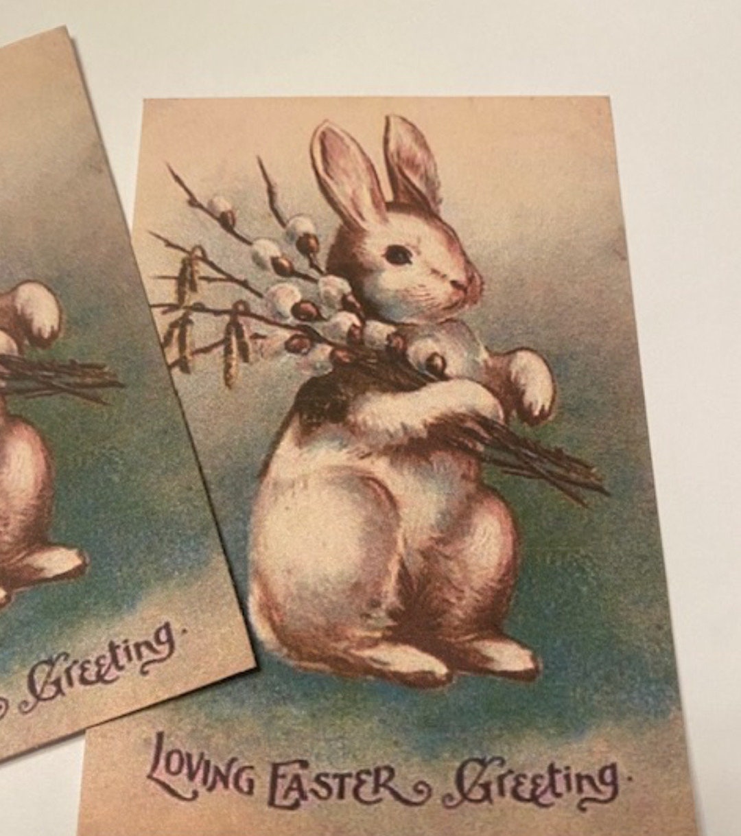 Vintage Style Victorian Easter Bunnyrabbit cards/die Cuts/gift Tags 40 ...