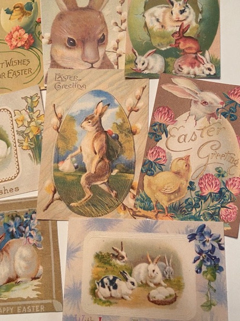 Vintage Early Victorian Easter-cards/die Cuts/gift Tags 44 - Etsy