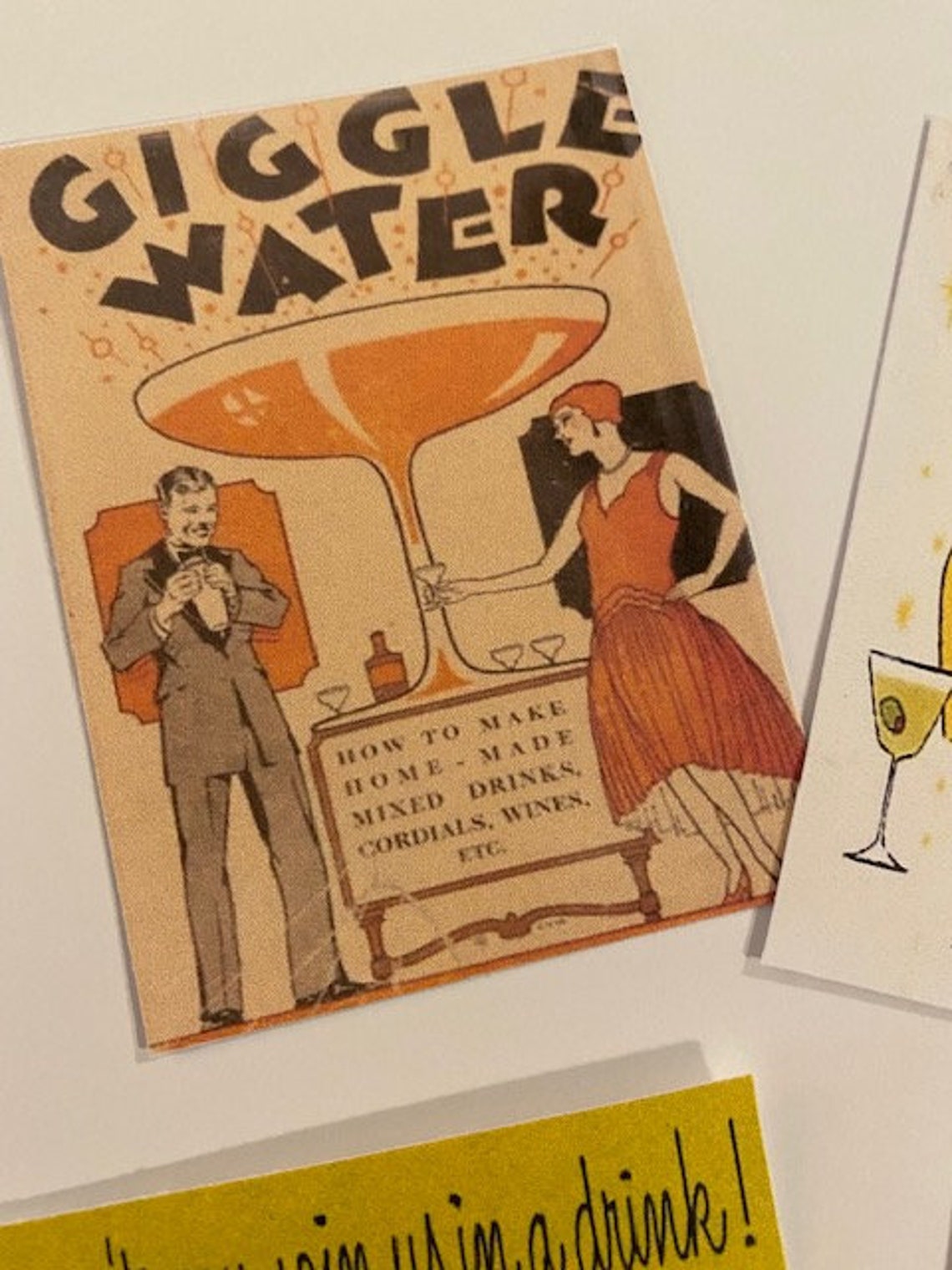 Vintage Retro Cocktail Tags/die Cuts so Fun 24 Piece-4 Styles | Etsy