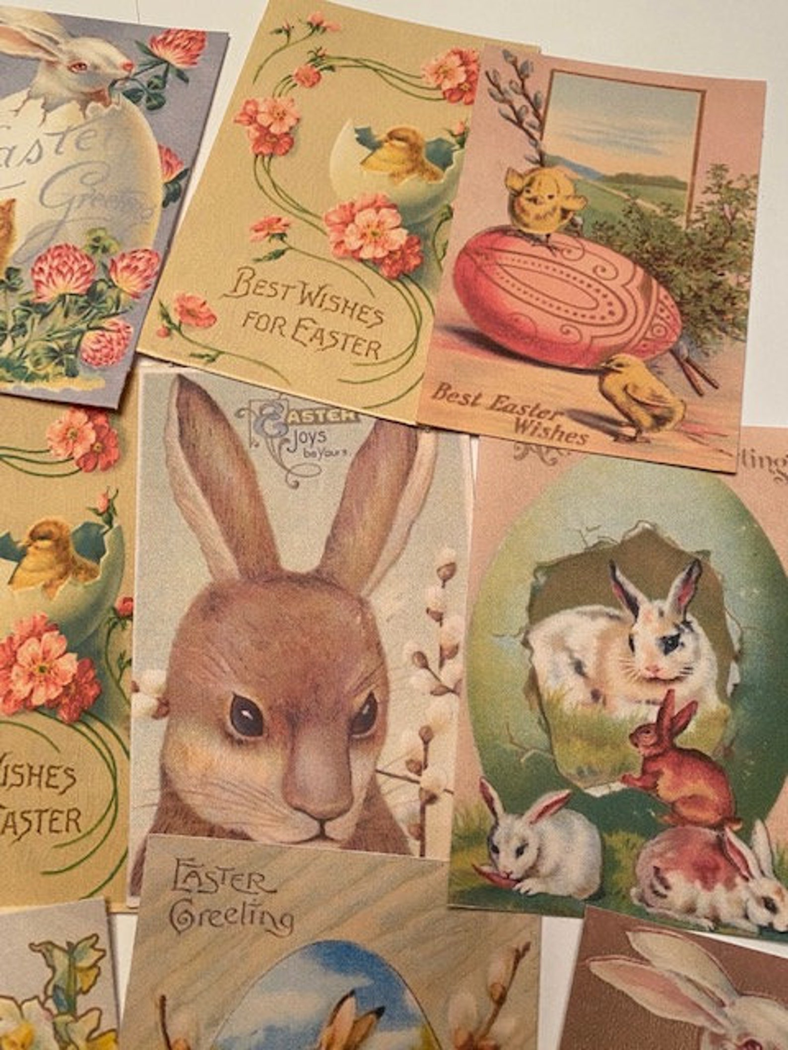 Vintage Early Victorian Easter-cards/die Cuts/gift Tags 22 - Etsy