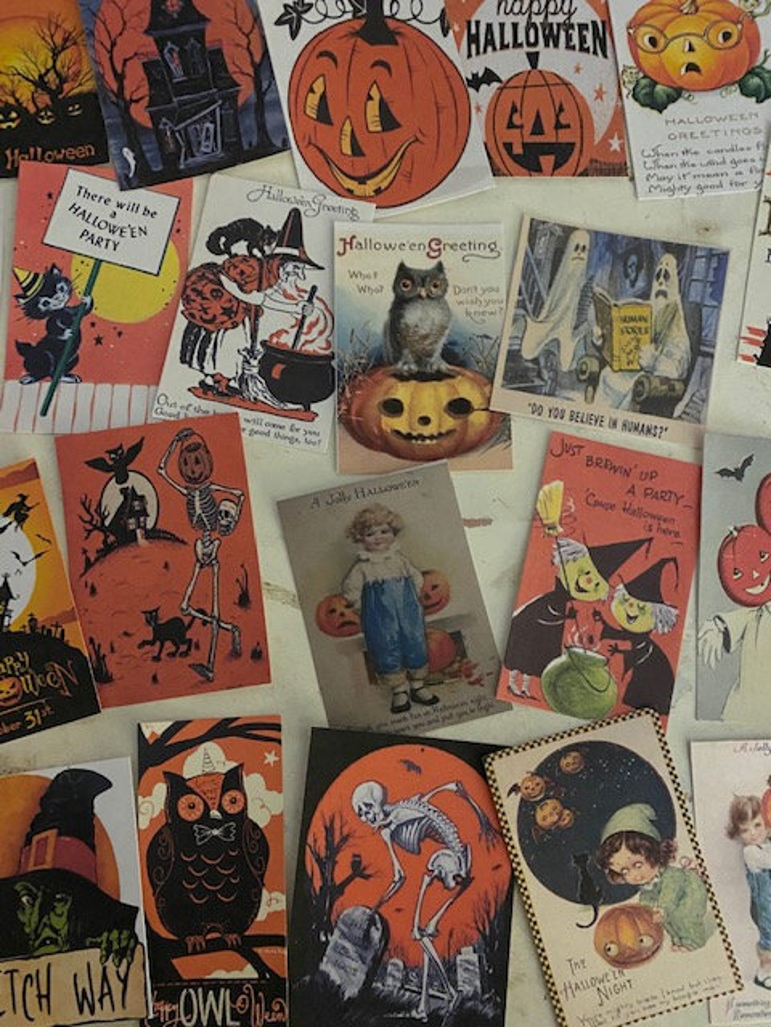 Halloween Die Cuts-vintage Images-24 Piece Die - Etsy
