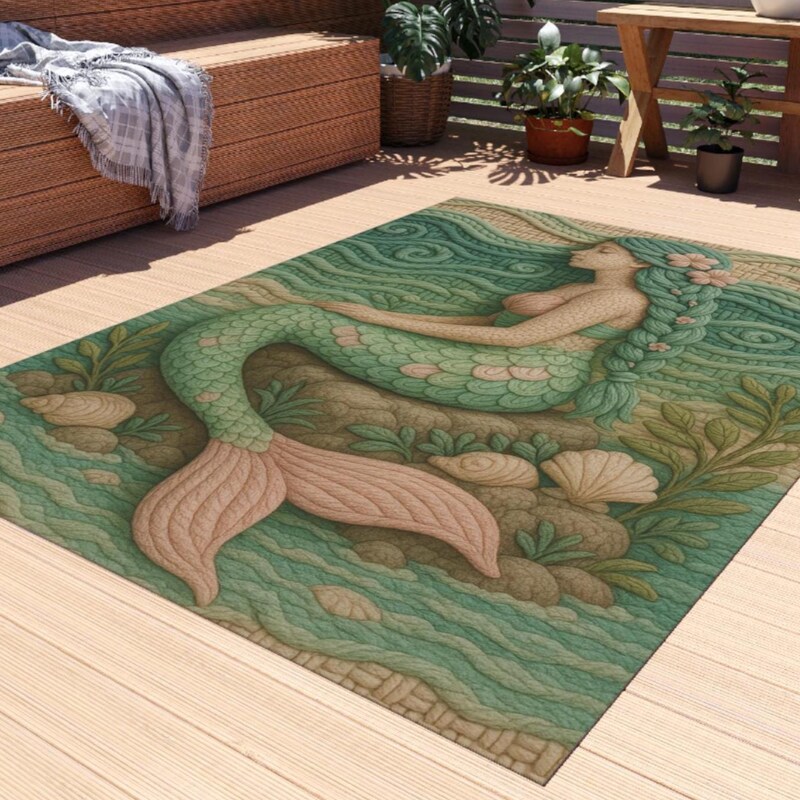 Mermaid Area Rug - Etsy