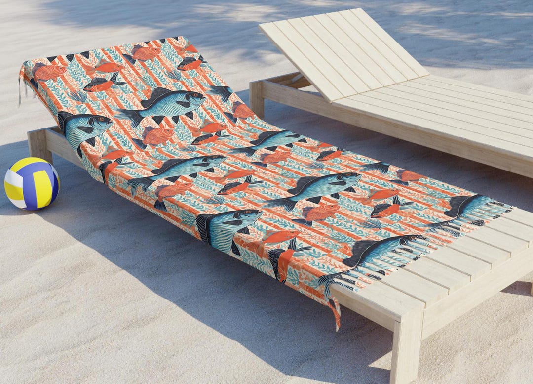 Tropical Fish Beach Towel | Vibrant Ocean Marine Life Towel | Summer ...