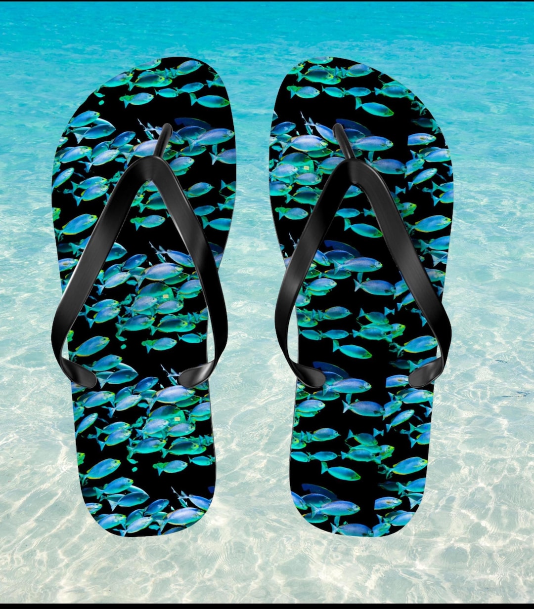 Aquarium Fish Flip Flops, Beach Footwear, Summer Accessories, Tropical ...