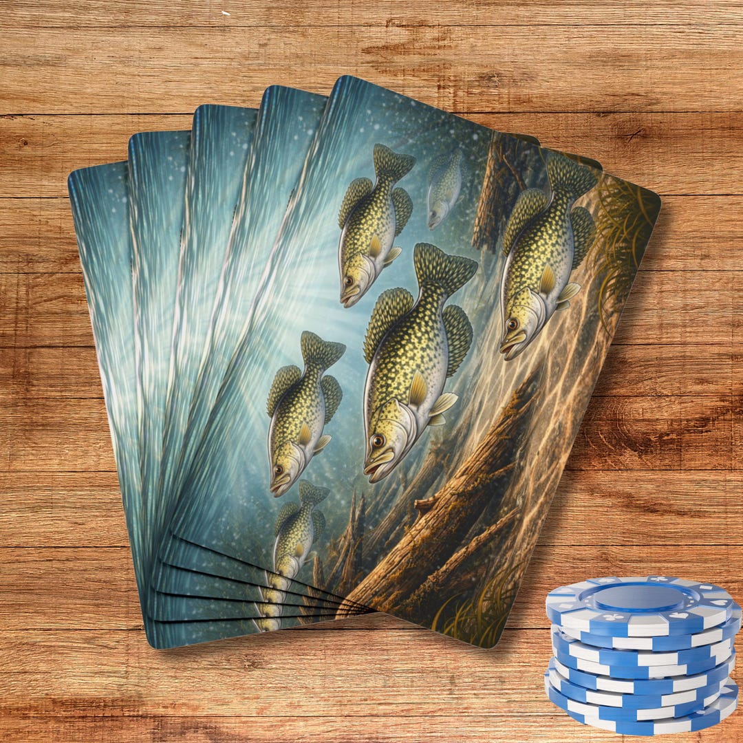 Crappie Playing Cards, Freshwater Fishing Deck, Angler Gift, Fisherman ...
