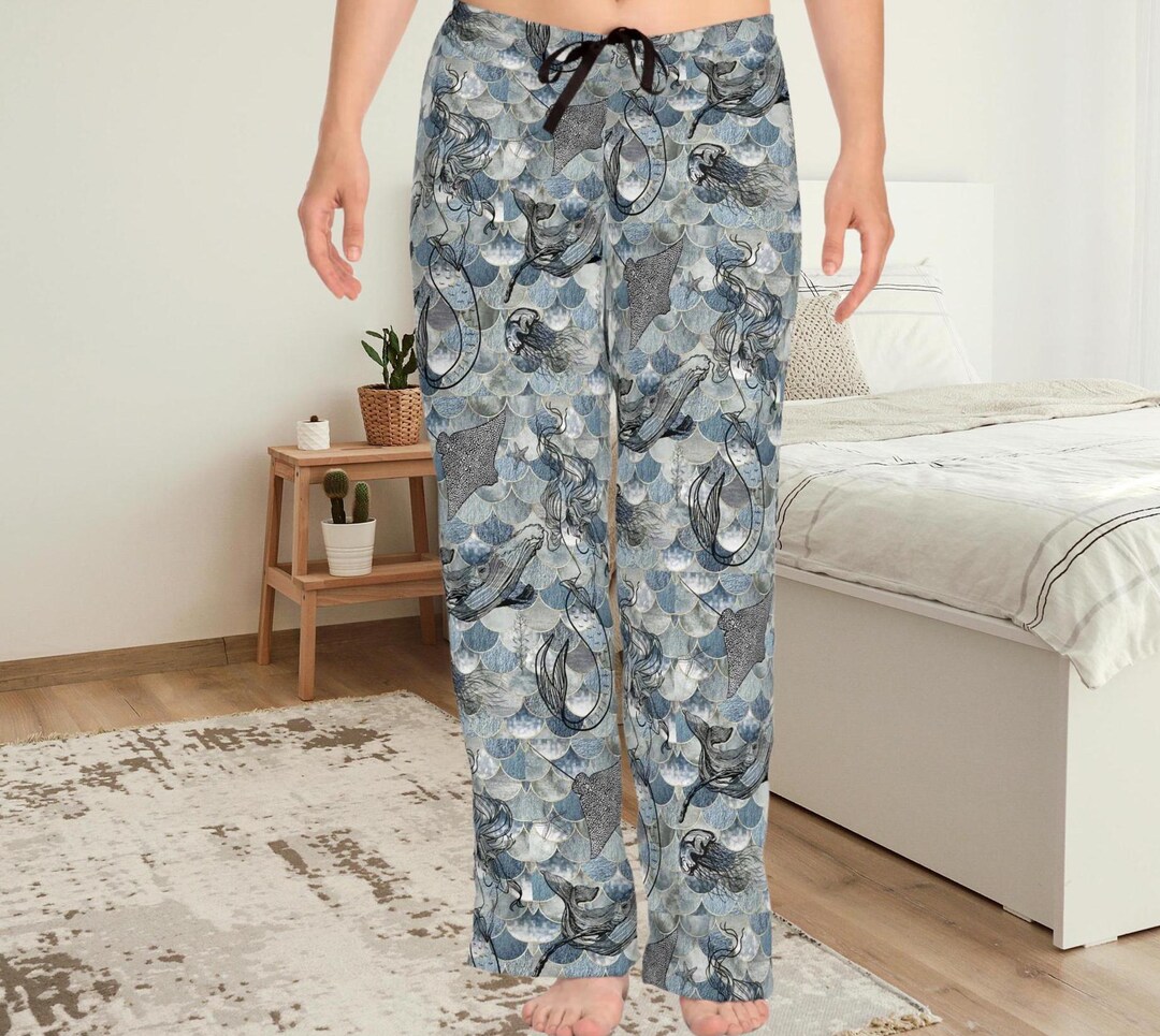 Boho Mermaid and Sea Creature Pajamas, Cozy Women's Pajama Pants ...