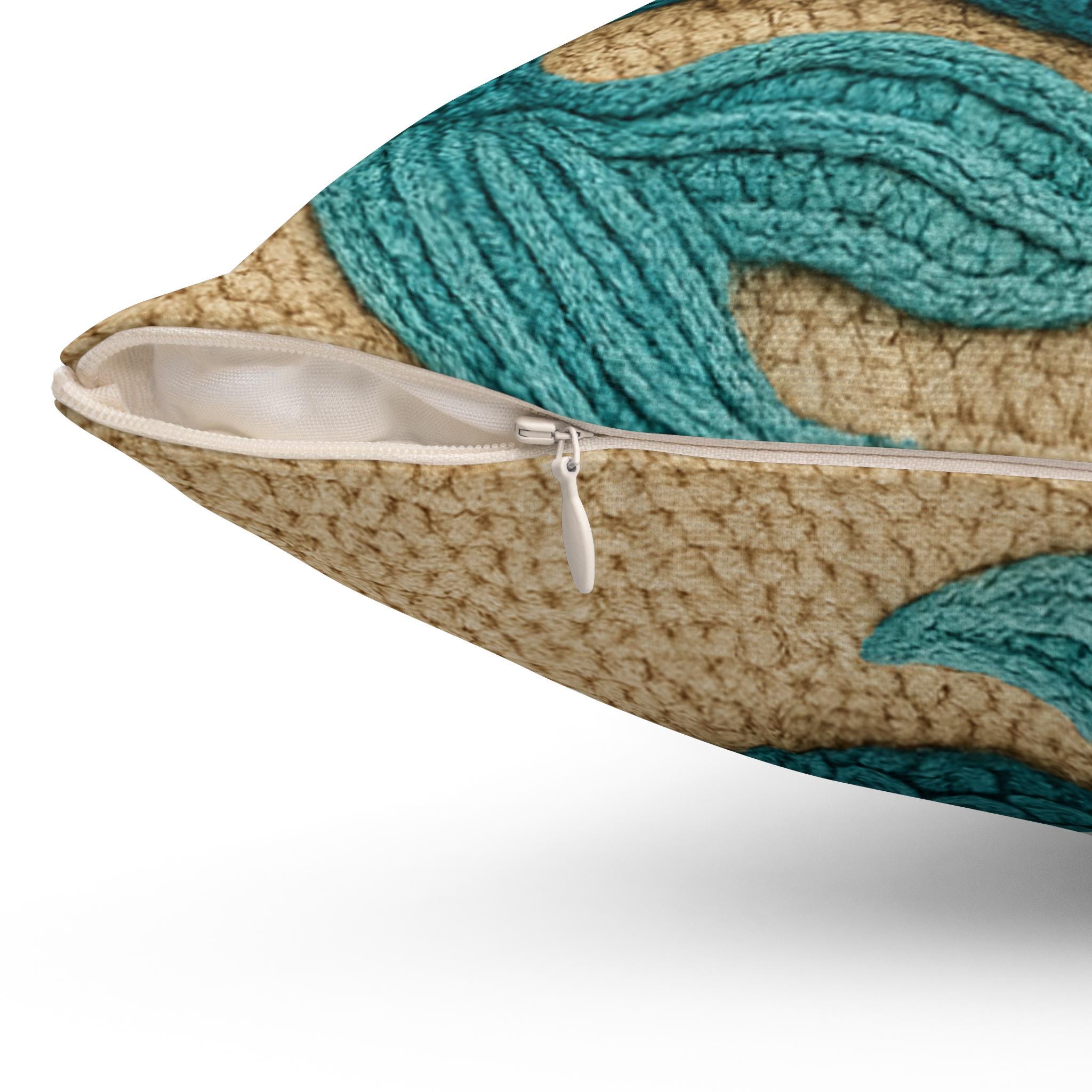 Boho Mermaid Macrame Style Pillow, Coastal Decor, Mermaidcore Decor ...