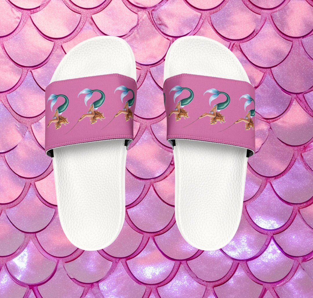 Mermaid Sandals, Fun Summer Footwear, Adjustable Slide Slippers ...
