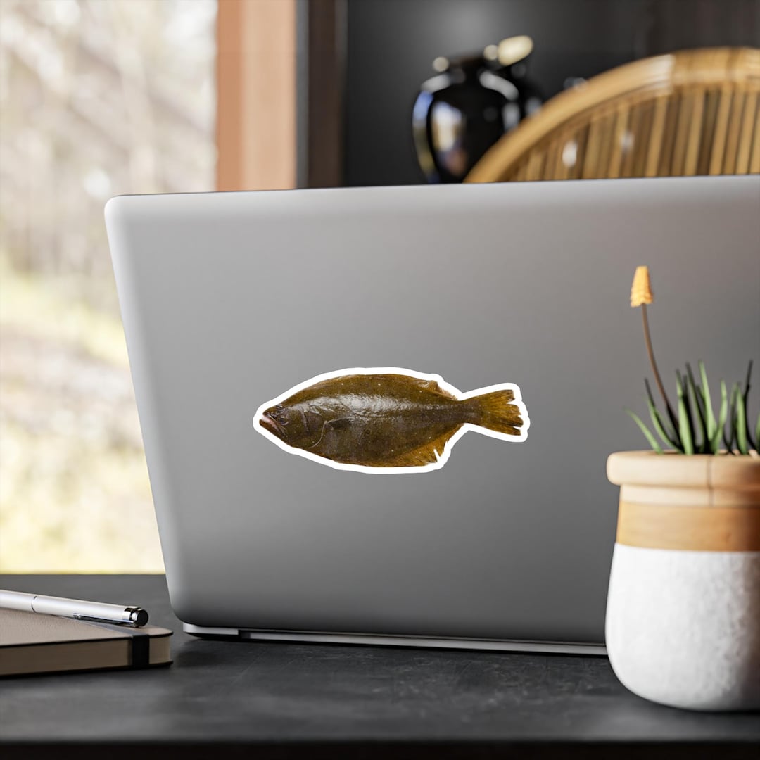 Flounder Fishing Decal Sticker - Vinyl Kiss-cut for Laptops, Water ...