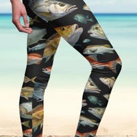 Rainbow Fish Yoga Leggings - Etsy