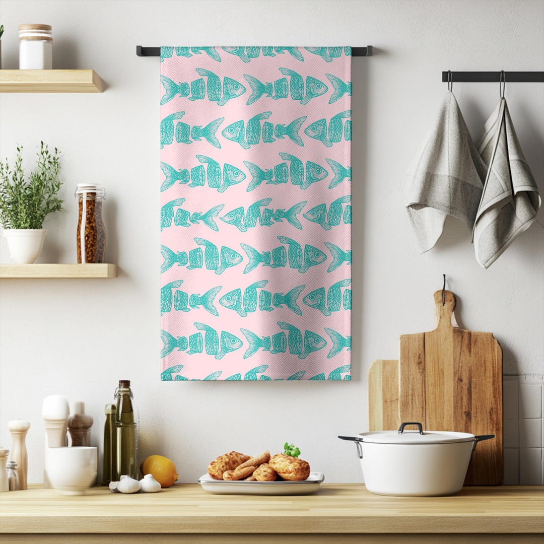 Fish Hand Towel Coastal Bathroom Decor, Key West Style Fishing Bathroom ...