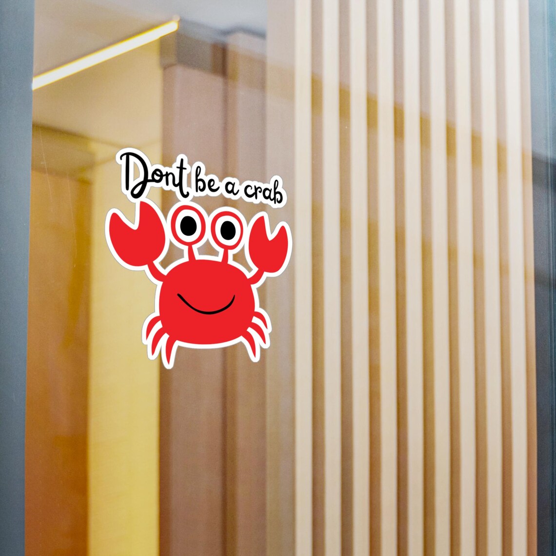 Funny Red Crab Vinyl Sticker, Waterproof Decal - Etsy