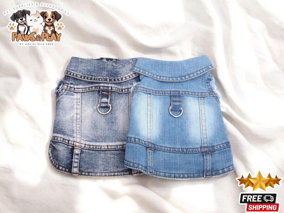 Denim Pet Outfit | Durable Pet Vest | Fashionable Animal Wear | Cozy ...