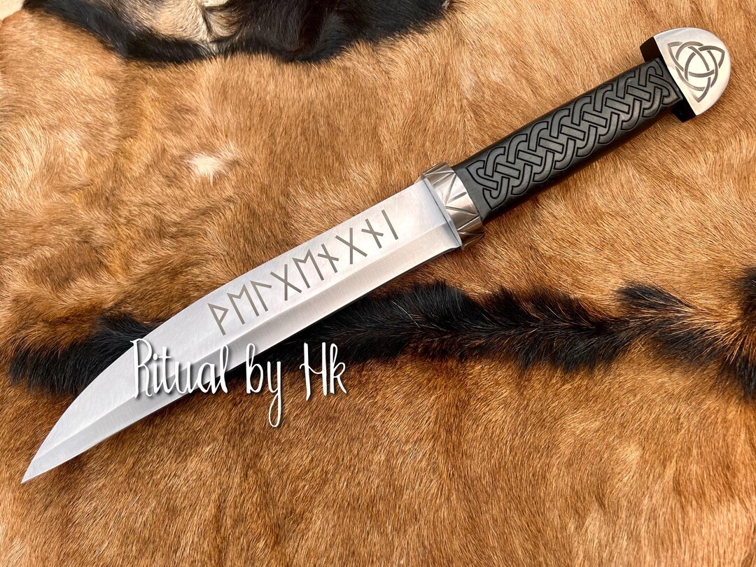 Medieval Viking Seax Knife – Norse Style Fixed Blade With Historic ...