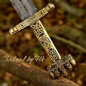 Viking Sword - Handmade Damascus Steel Blade With Historic Nordic ...