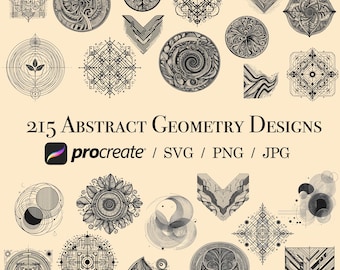 260 Sacred Geometry Designs – Procreate Stamps, SVG, PNG & JPG – Digital Art Bundle - Etsy