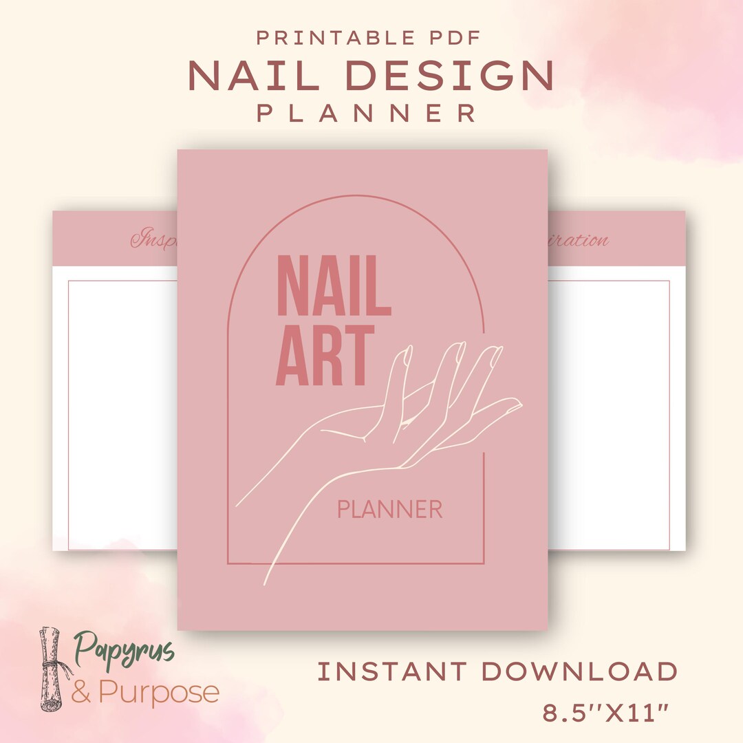 Professional Nail Art Design Planner & Organizer | Digital PDF Download ...