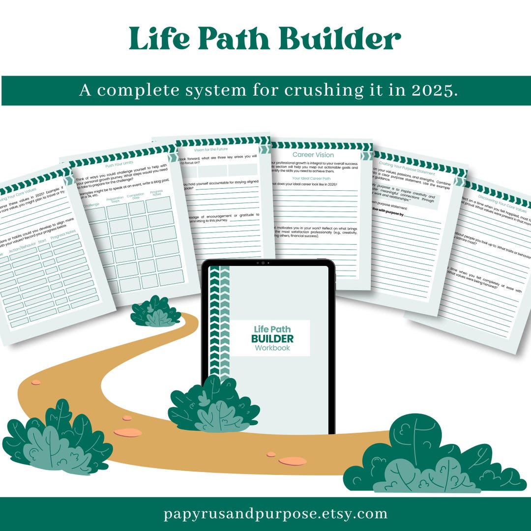 Life Path Builder Workbook & Daily Planner | Goal Setting Journal ...