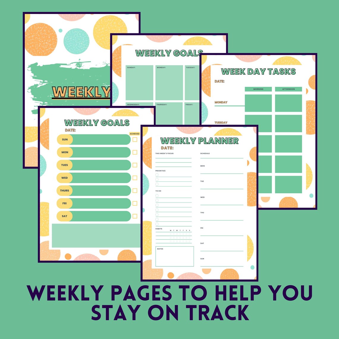 2025-2026 Goal Planner: Monthly, Weekly, Daily Trackers (PDF) - Etsy