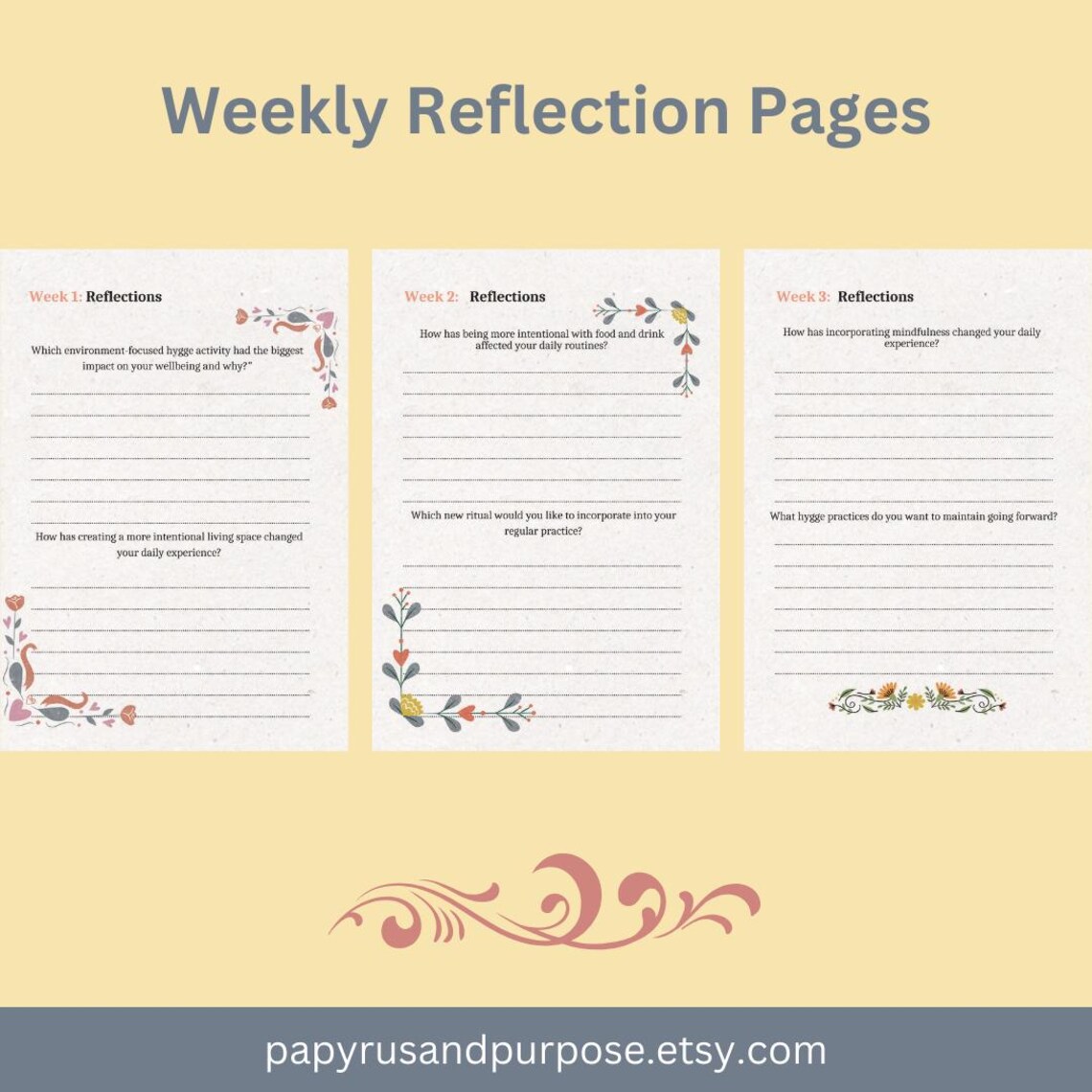 21-day Hygge Challenge Journal | Self Care Planner | Cozy Living Guide ...