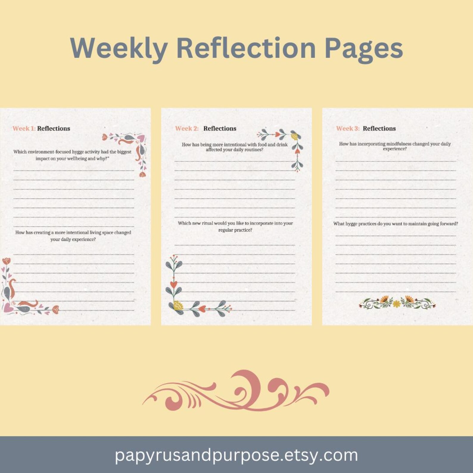 21-day Hygge Challenge Journal | Self Care Planner | Cozy Living Guide | Daily Prompts ...