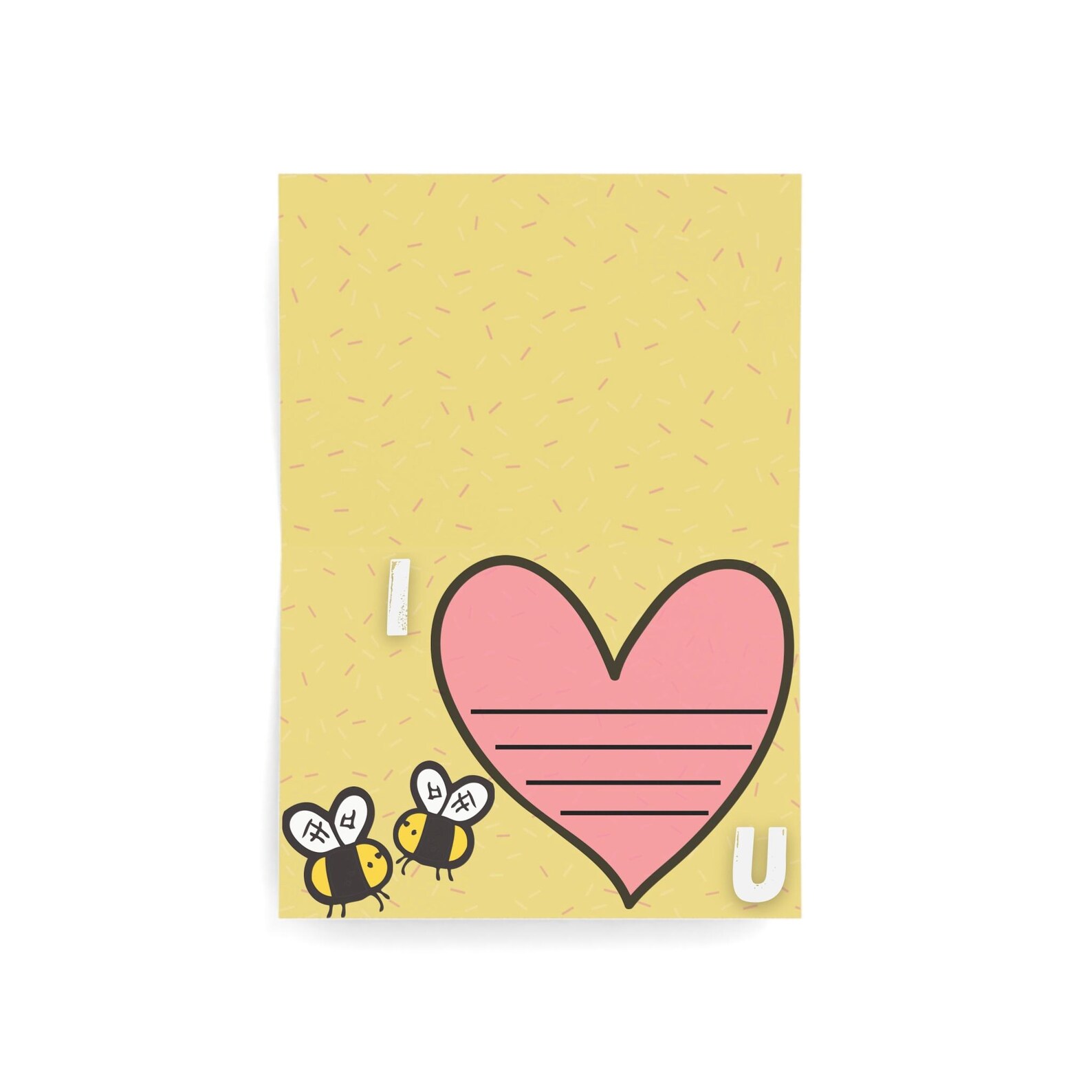 Bee-themed Valentine’s Day Card – Cute Greeting Cards for Him or Her (1 ...