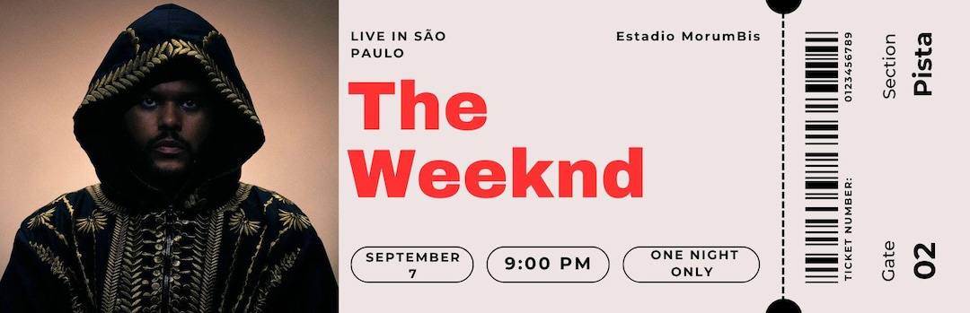 The Weeknd Commemorative Laminated Ticket - São Paulo - Etsy
