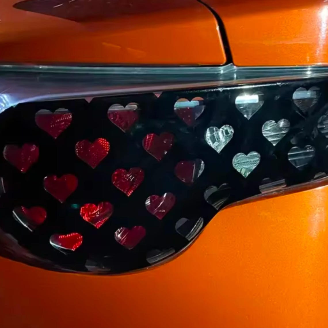 Car Light Stickers Universal Black LOVE Taillight Vinyl Film - Etsy