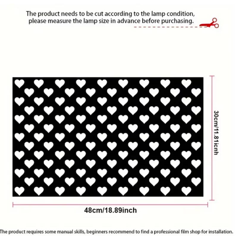 Car Light Stickers Universal Black LOVE Taillight Vinyl Film - Etsy